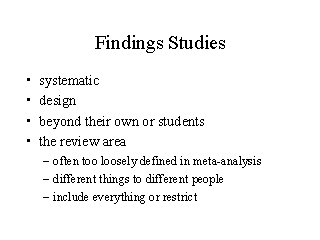 Findings Studies