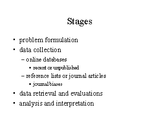 Stages